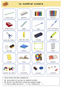 Le lexique autour du thème "école" - Monstres en classe